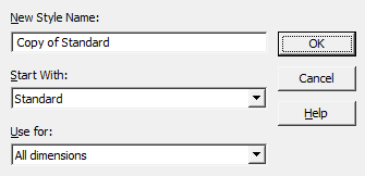 Creating a dimension style
