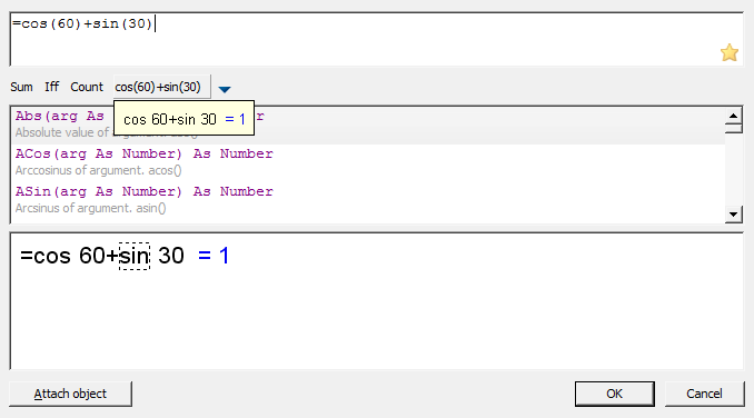 Interface Expression Editor