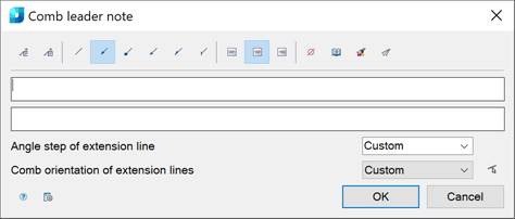 Execution of Drawings commands. Comb leader note. Download CAD software
